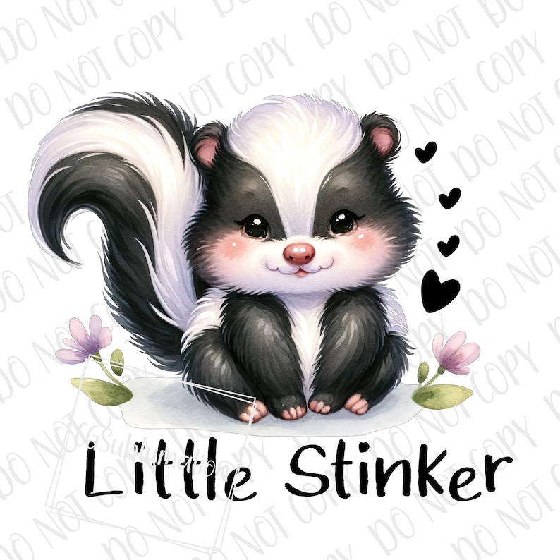 Cute Skunk Baby PNG, Little Stinker Skunk Sublimation Digital Download ...