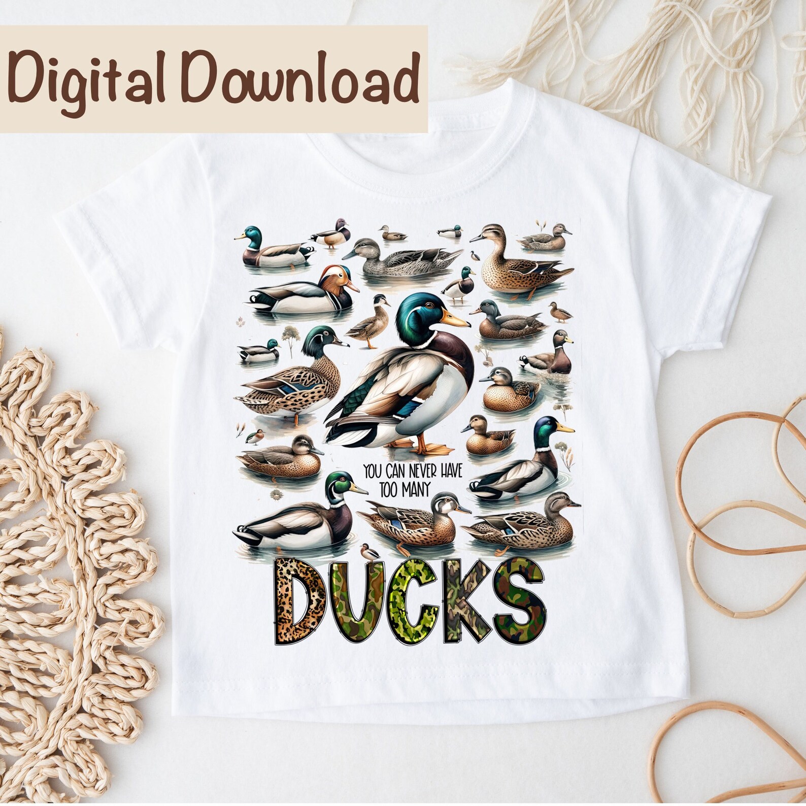 Too Many Ducks PNG, Duck Hunting Sublimation Digital Download, Hunter ...