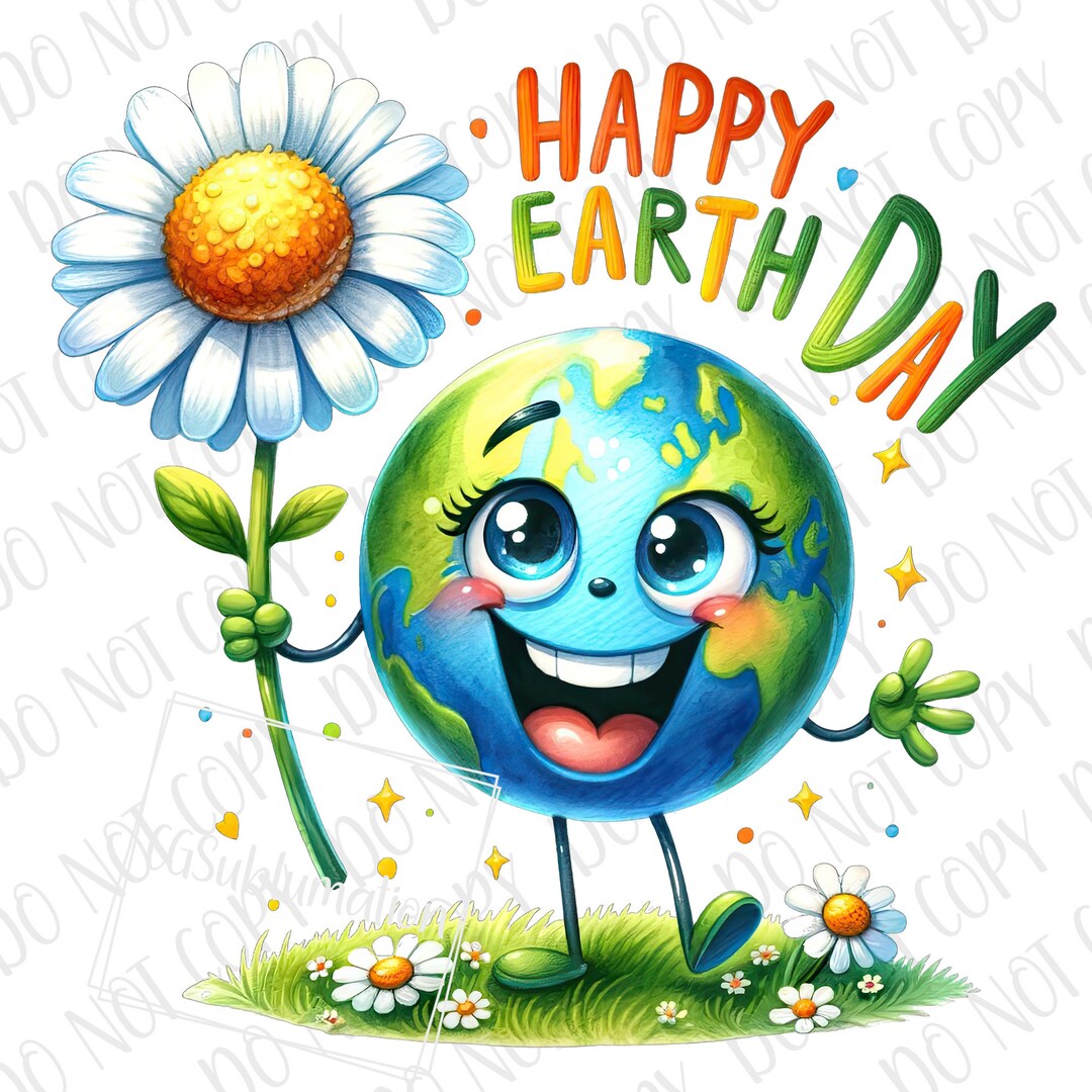 Earth Day Png Sublimation | Happy Earth Day Sublimation | Cute Earth ...