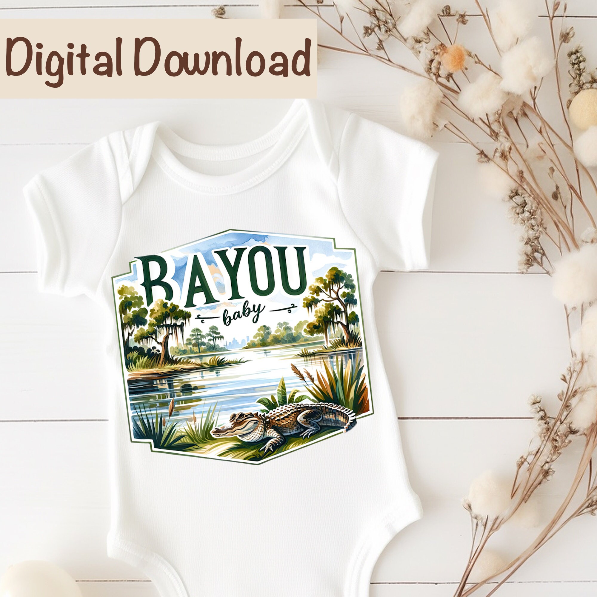 Bayou Baby PNG, Bayou Swamp Sublimation Design, Swamp Bayou Digital ...