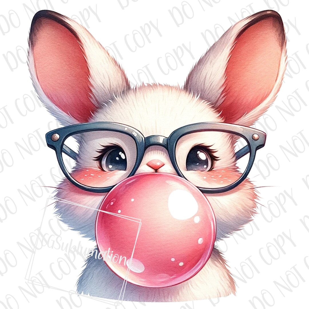 Bunny With Glasses Png, Easter PNG, Funny Easter Bunny Sublimation ...