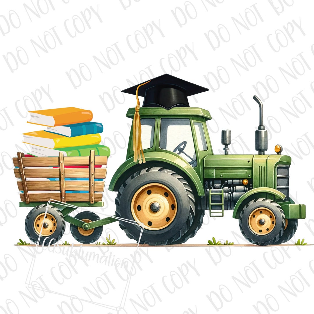 Graduation Tractor PNG | Farm Tractor Sublimation | Digital Download ...