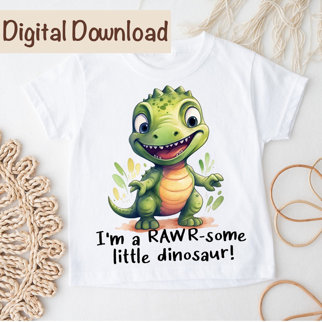 T-rex Dinosaur Png, Rawr-some Dino PNG, Funny Cute Dinosaur Sublimation ...