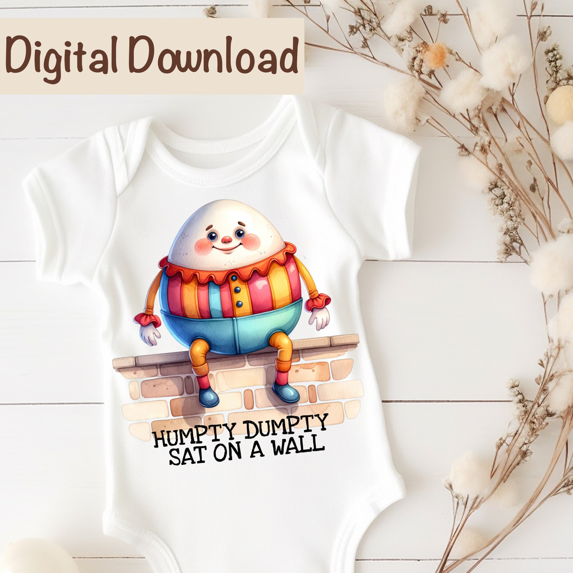 Humpty Dumpty PNG, Nursery Rhyme Sublimation, Digital Download, Nursery ...