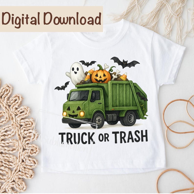 Garbage Truck Halloween PNG | Trash Truck Halloween Png | Trucks ...