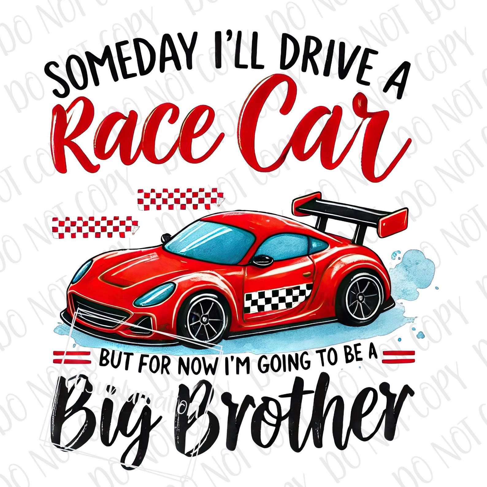Big Brother Race Car PNG | Red Race Car Sublimation | Someday I'll ...
