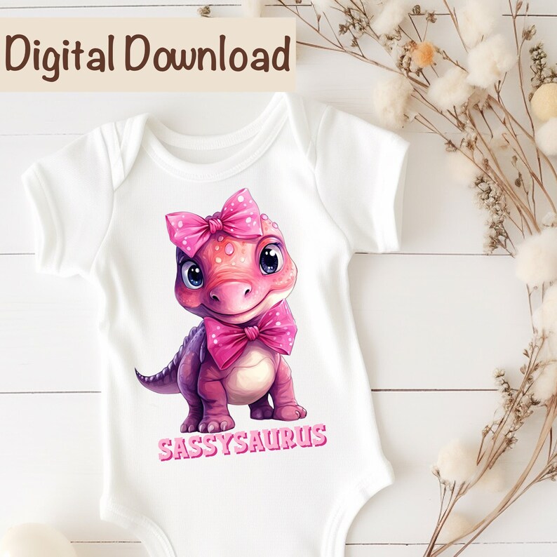 Pink T-rex Dinosaur Png, Sassy Saurus PNG, Funny Sassysaurus Dinosaur ...