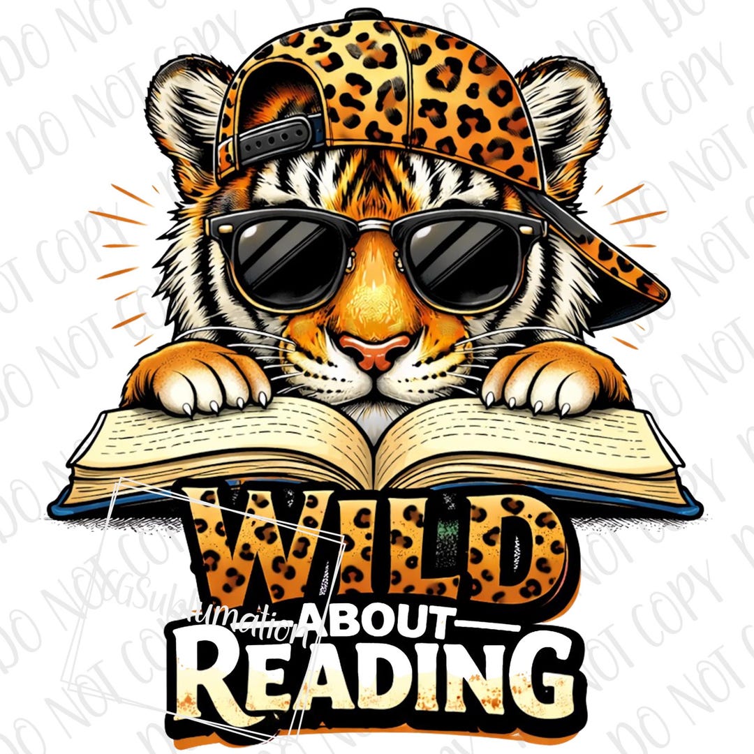 Wild About Reading Png, Tiger PNG, Funny Tiger Safari Animals ...