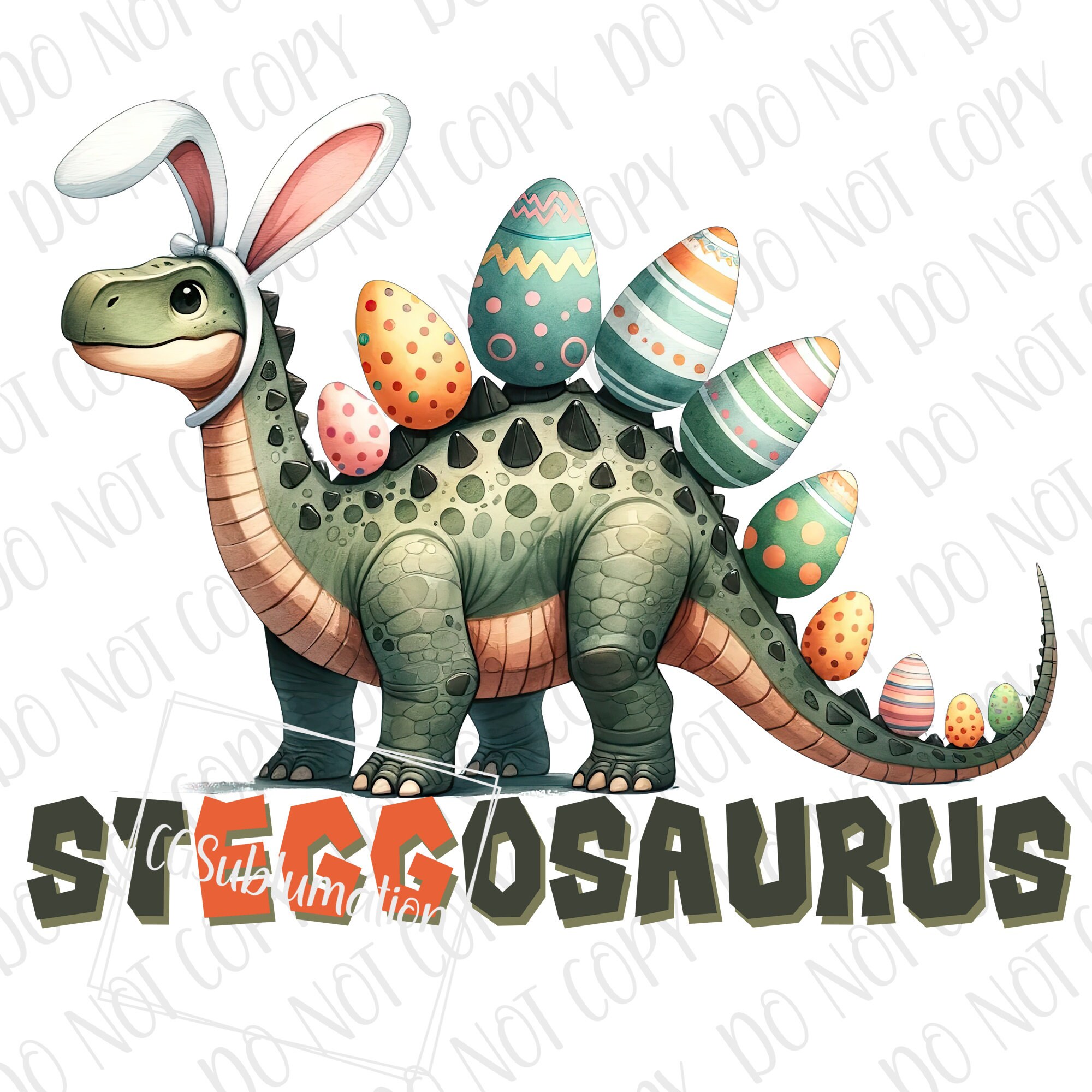 Easter Dinosaur PNG, Stegosaurus Sublimation, Digital Download, Easter ...