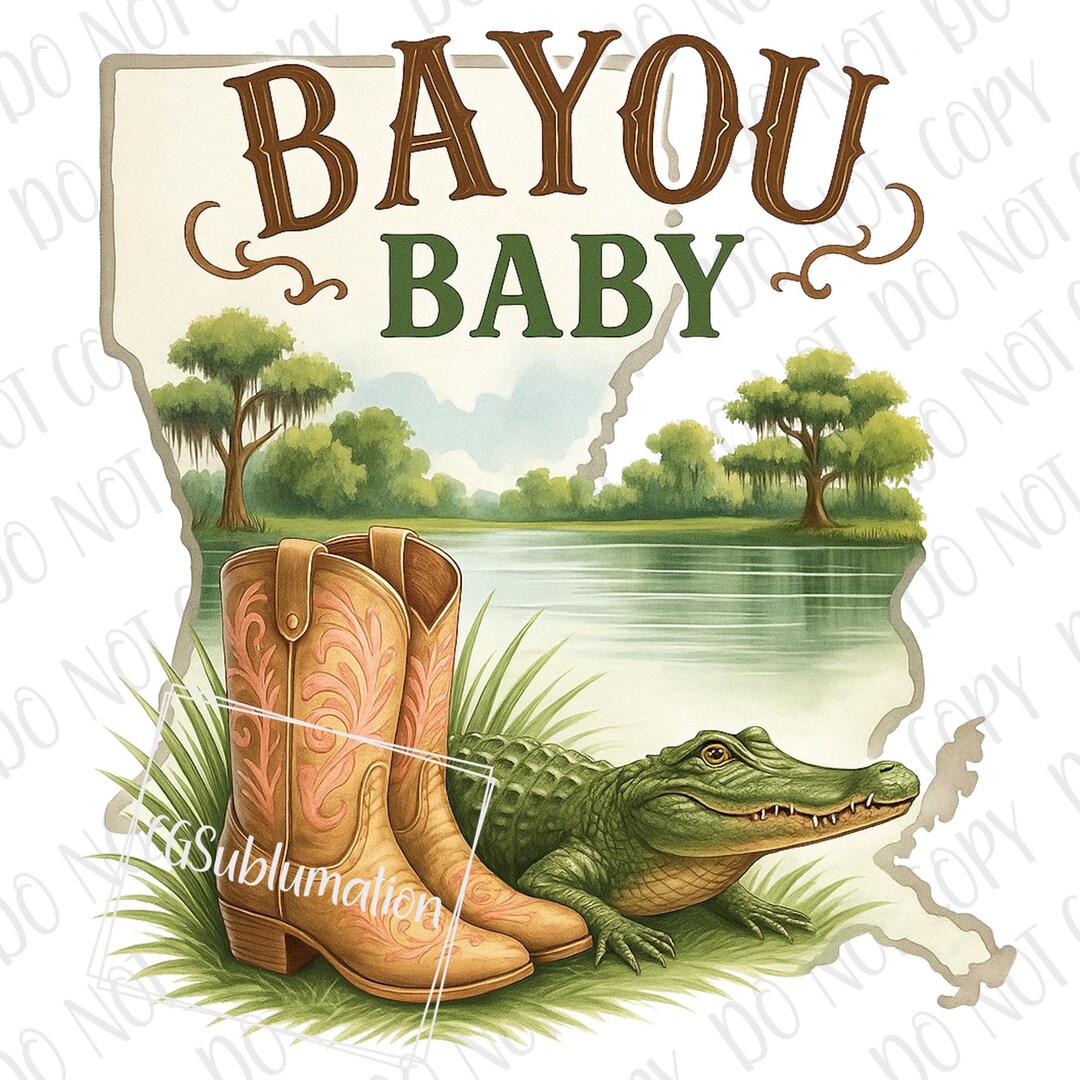 Bayou Baby PNG, Bayou Swamp Sublimation Design, Swamp Bayou Digital ...