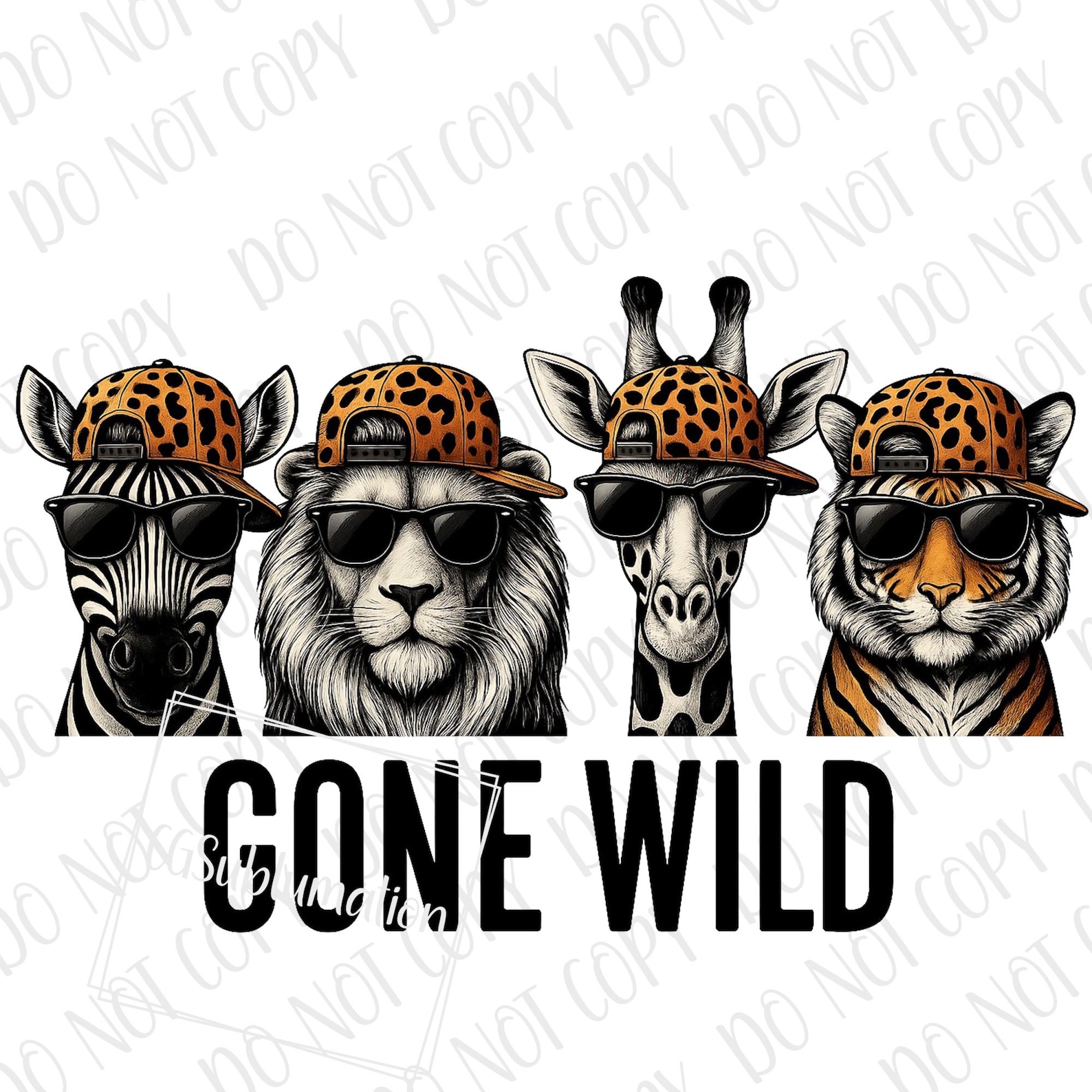 Gone Wild Png, Tiger, Zebra, Lion, Giraffe PNG, Funny Safari Animals ...