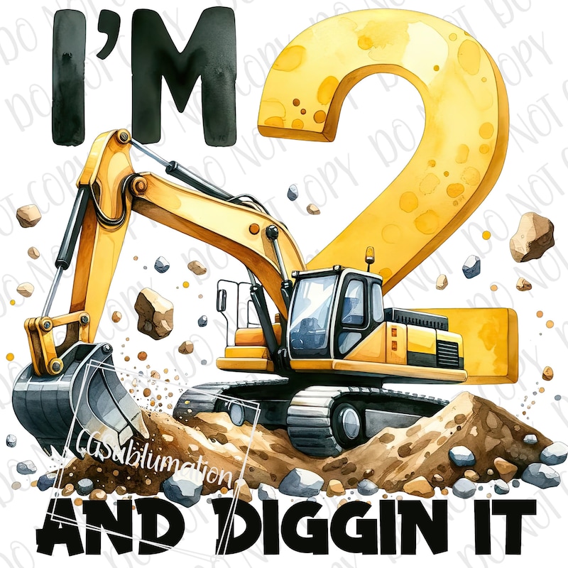 Digging Being Two Png - Etsy