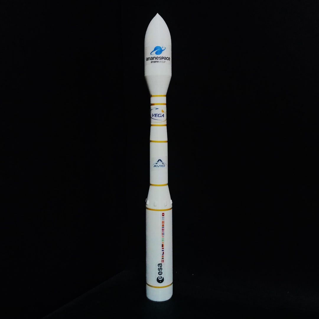 Vega C Rocket Model | 210mm ESA Satellite Launcher Replica With Decals ...