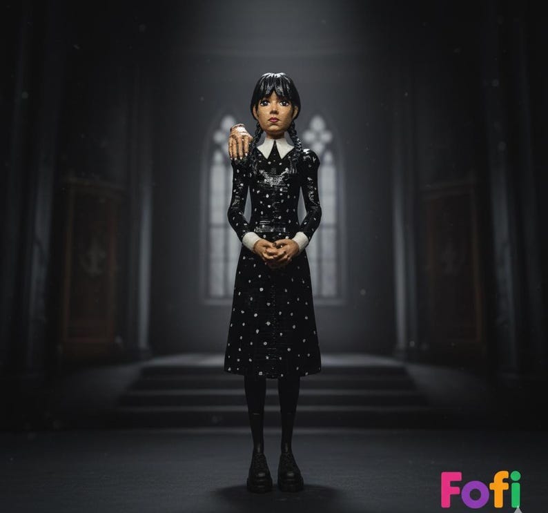 Wednesday Addams - Hand-painted Gothic Collectible Model – Addams ...