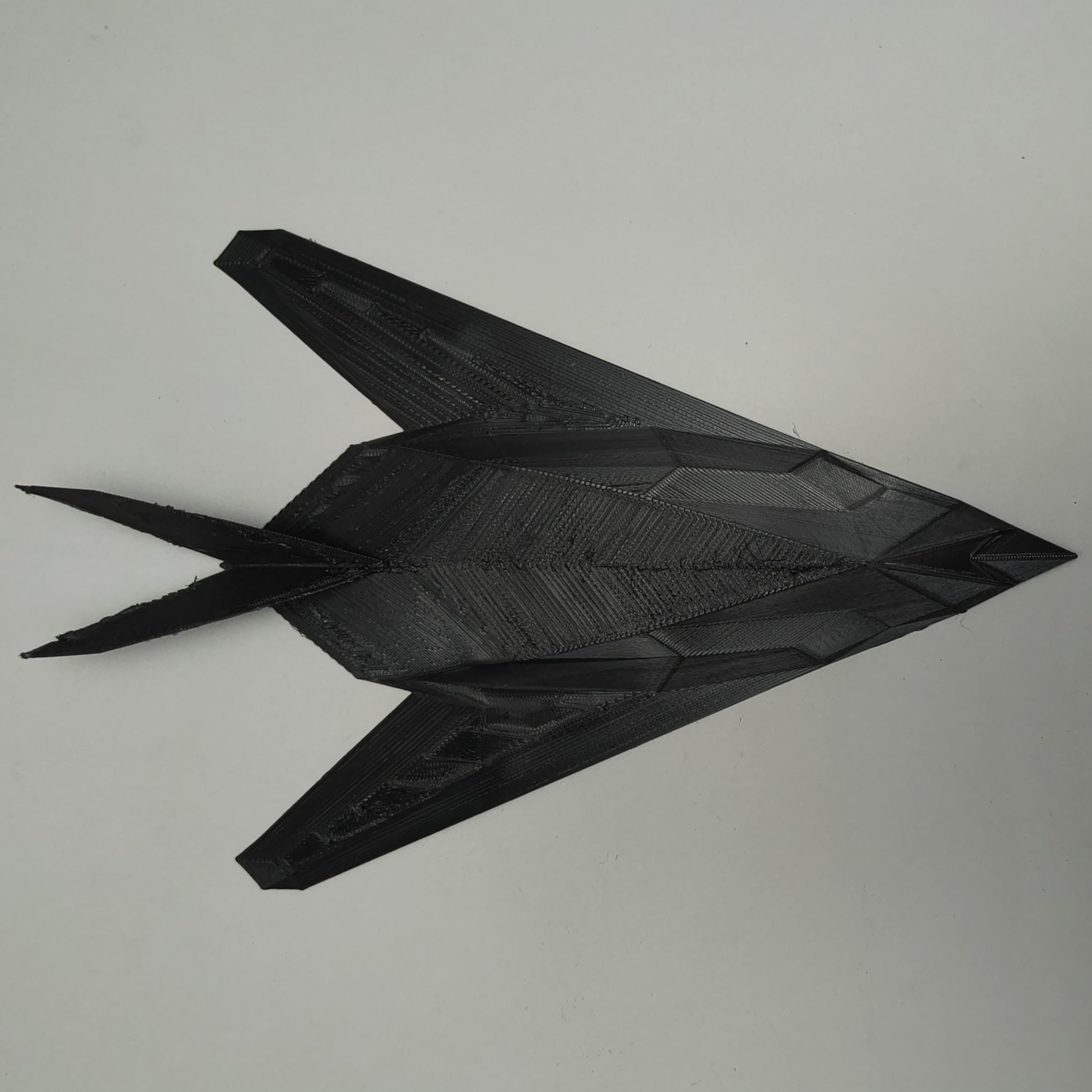 F-117 Nighthawk 3D Printed Model | 180mm Black Stealth Fighter Replica ...