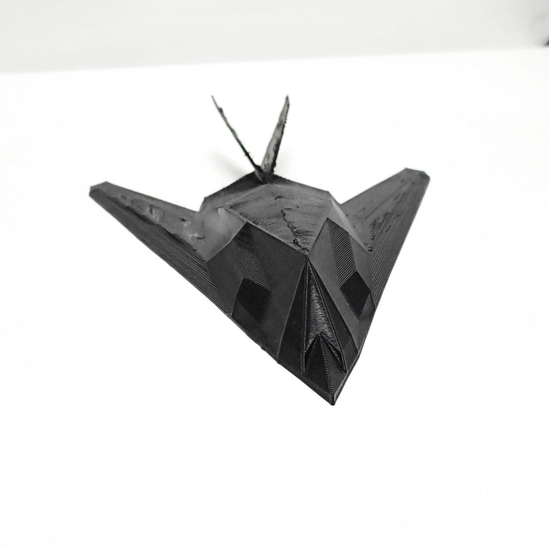 F-117 Nighthawk 3D Printed Model | 180mm Black Stealth Fighter Replica ...