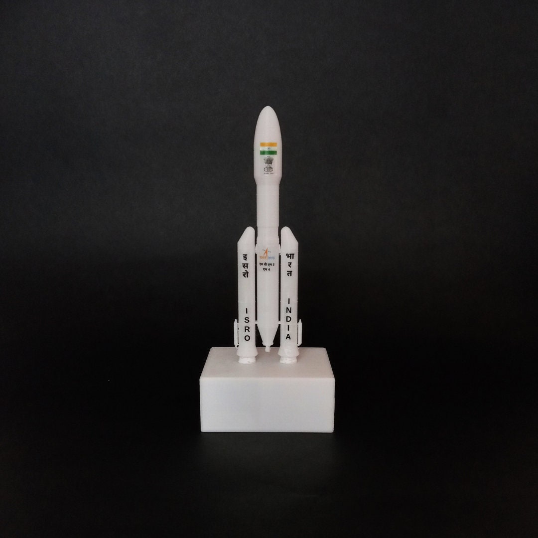 LVM3 M4 Rocket Model GSLV Mk3 ISRO Chandrayaan 3 Indian Office Decor 3D ...