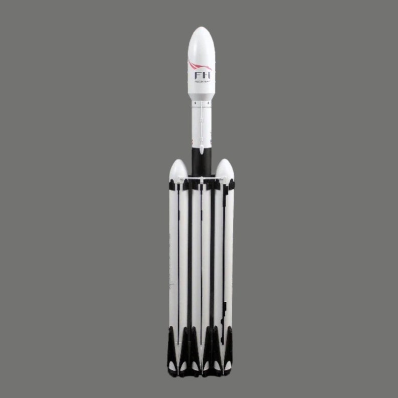 Falcon Heavy 3D Model Spacex Rocket Spaceship NASA Space Craft Elon ...