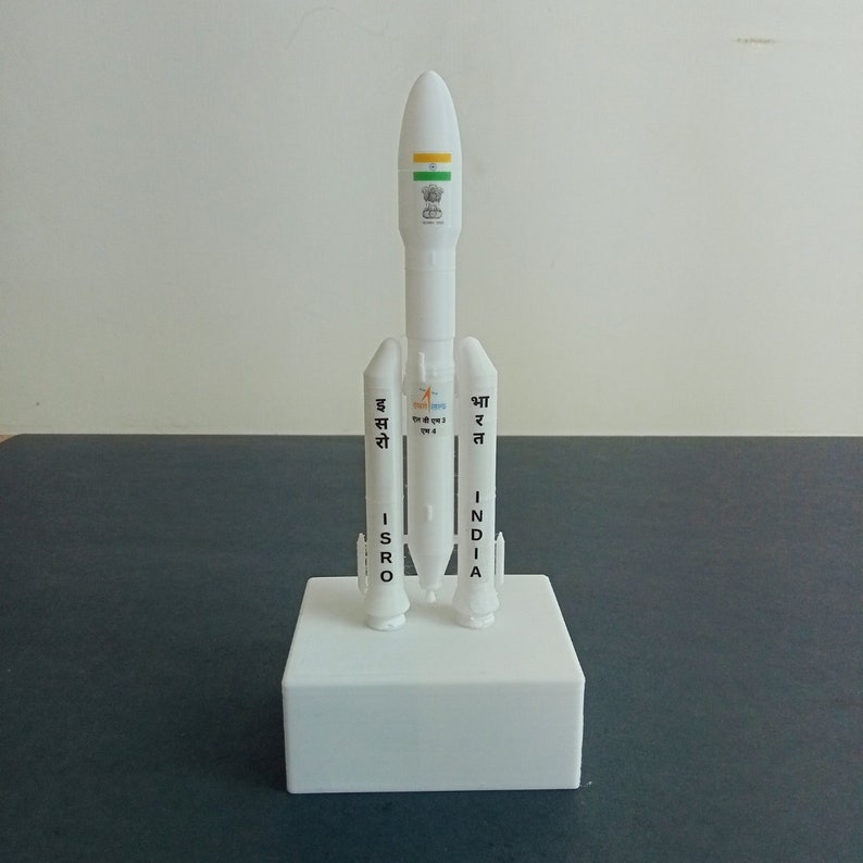 LVM3 M4 Rocket Model GSLV Mk3 ISRO Chandrayaan 3 Indian Office Decor 3D ...