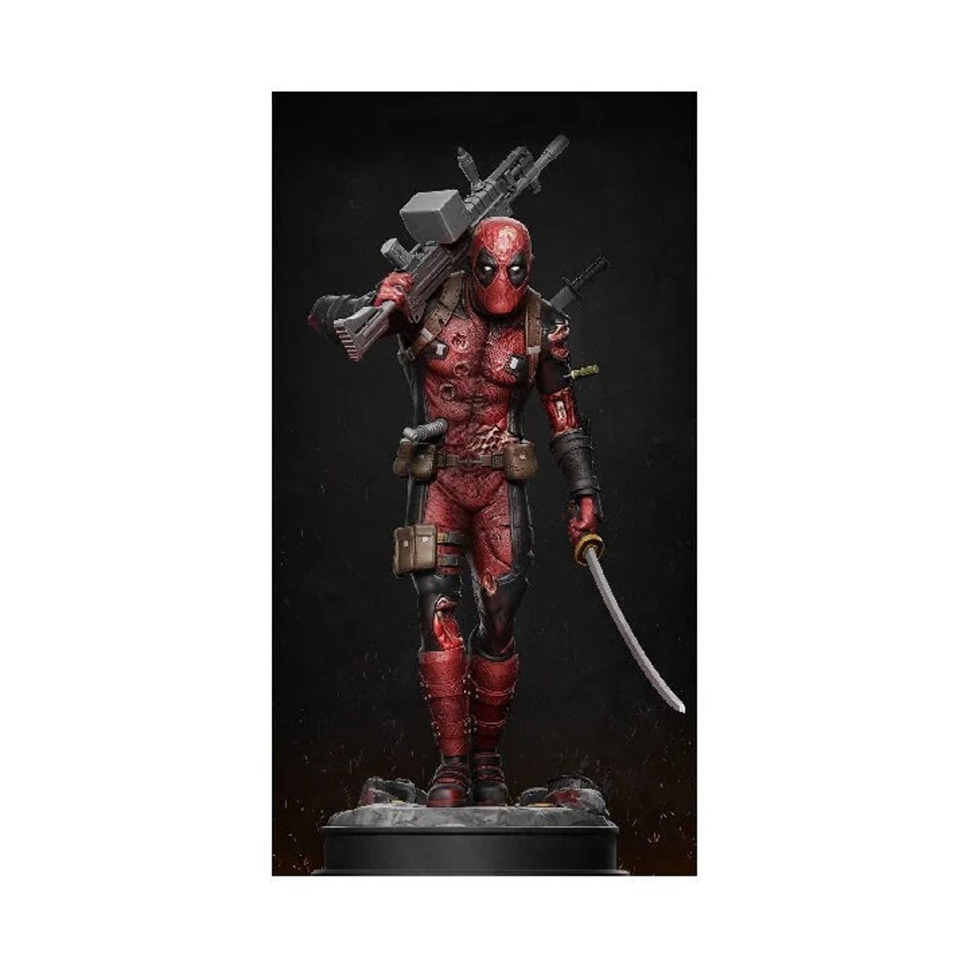 Deadpool Action Figure Unpainted Resin 8K 3d Model - Etsy