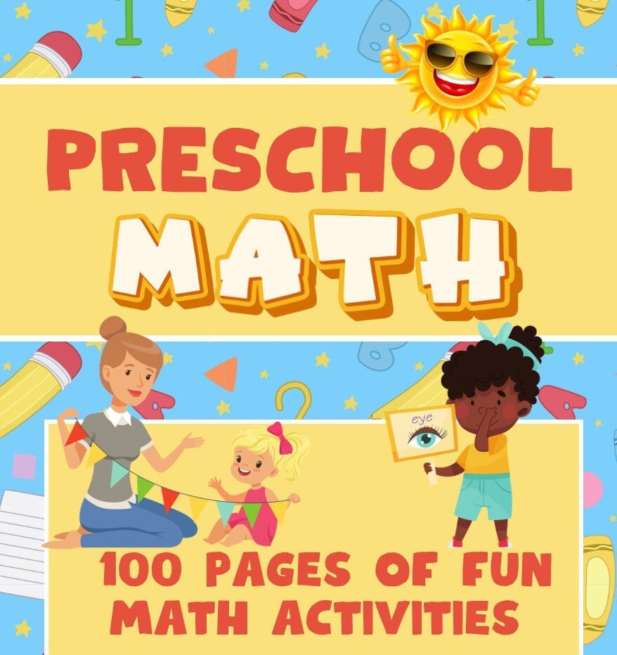 Preschool Math: 100 Pages of Fun Math Activities - Etsy