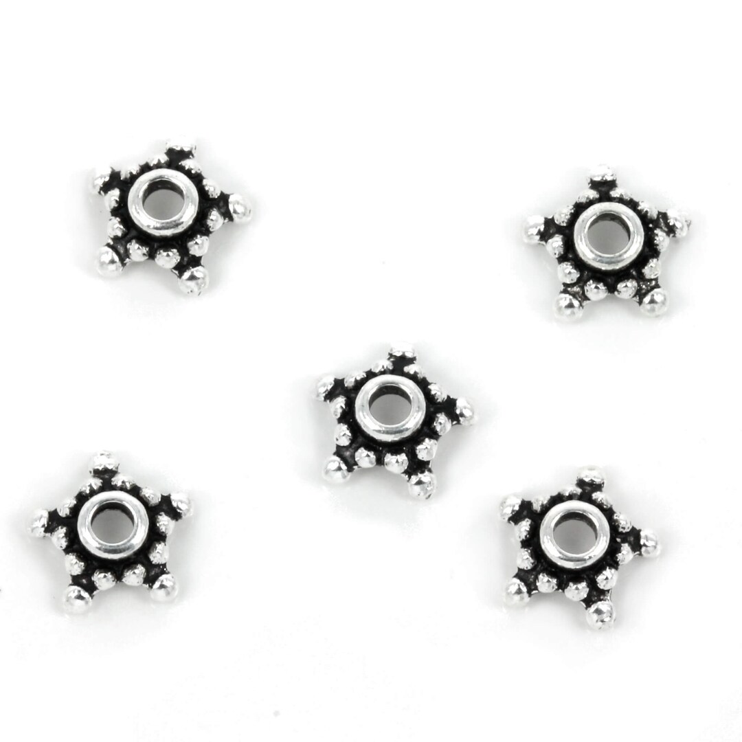 Bali-style Star Granulation Bead Caps in Sterling Silver 8mm BCM255 - Etsy