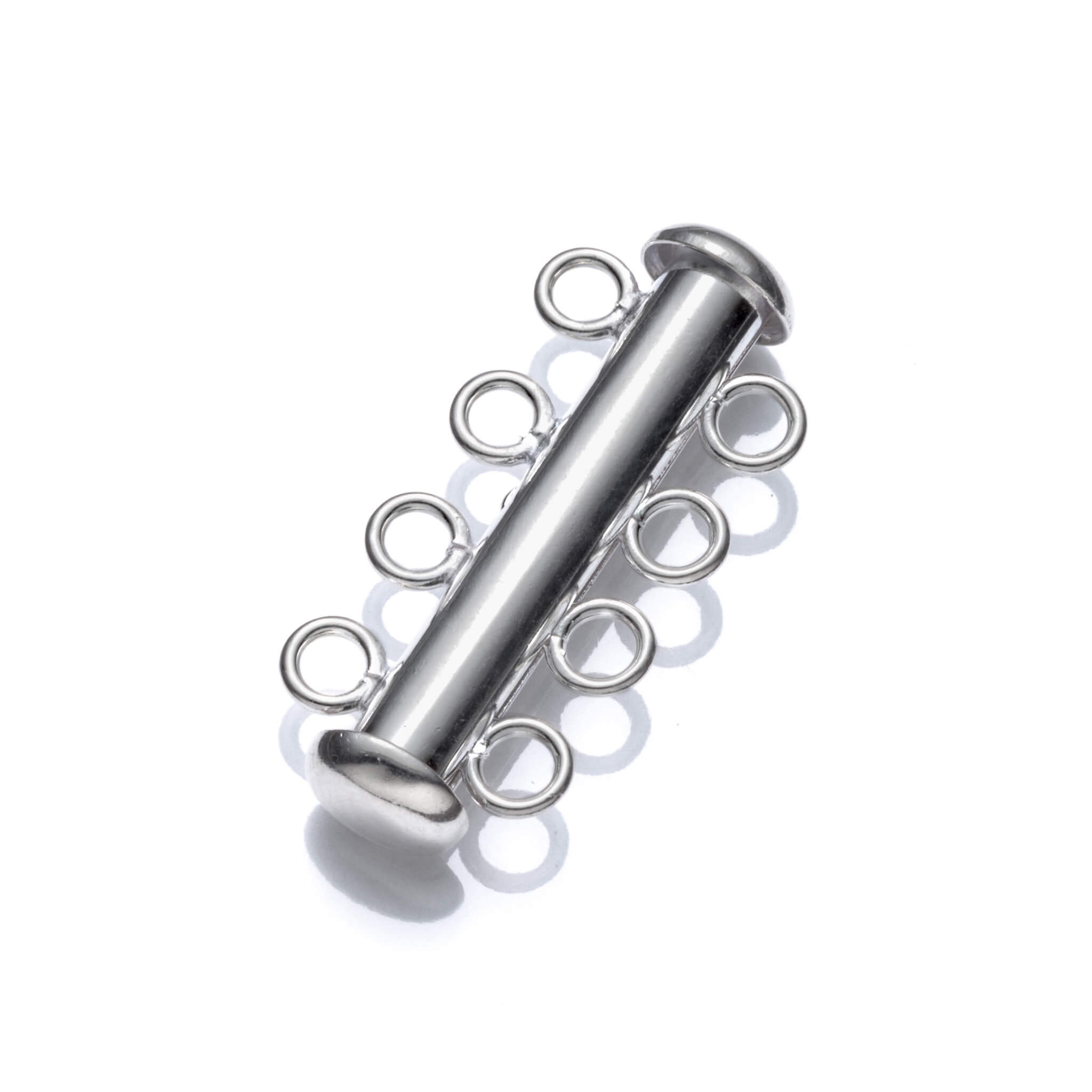 Four-strand Slide Tube Clasp in Sterling Silver 25.3mm | D01902 - Etsy