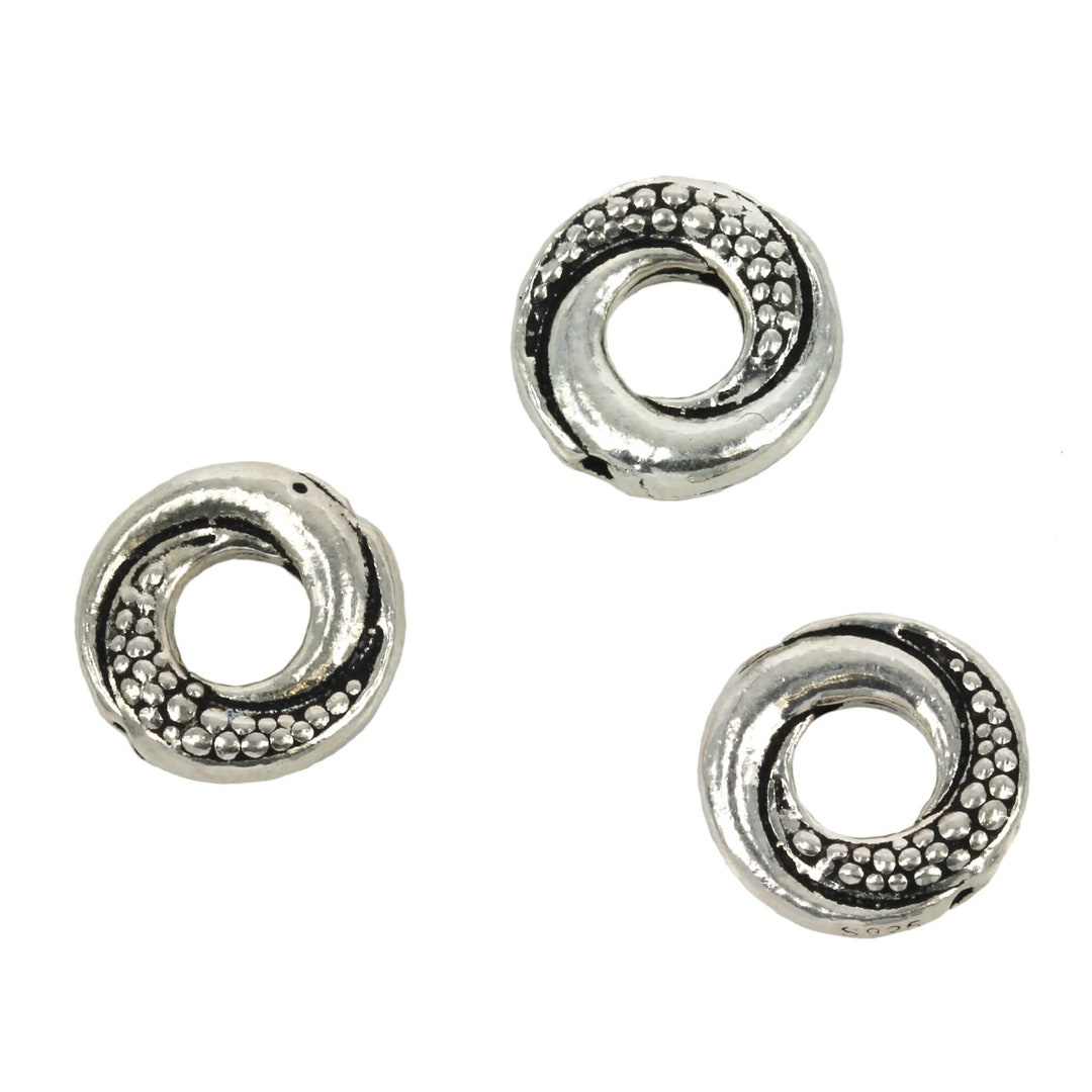 Torus Swirl Bead in Sterling Silver 13x3mm | SB4429 - Etsy