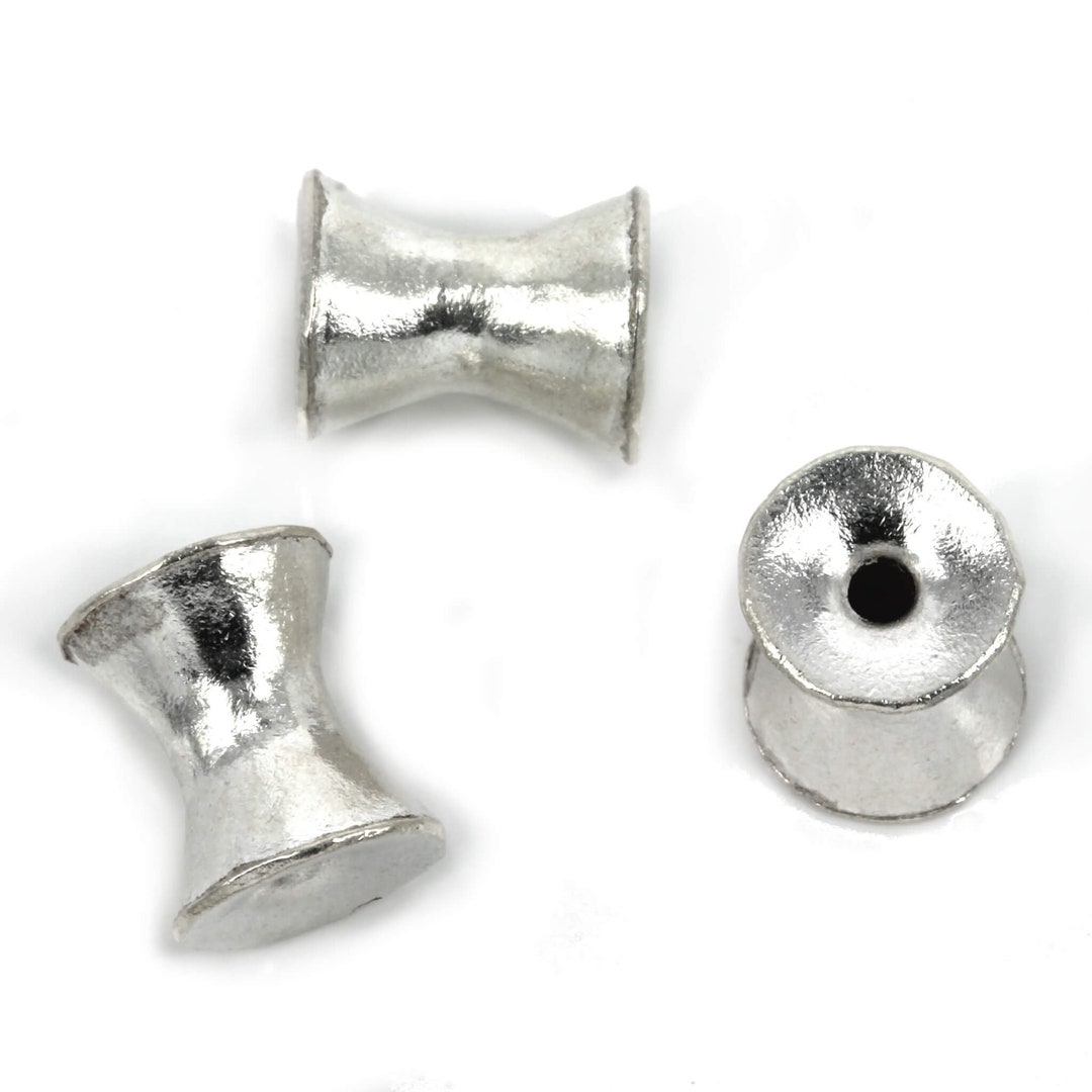 Inverted Drum Bead in Sterling Silver 12x10mm | SB3055 - Etsy