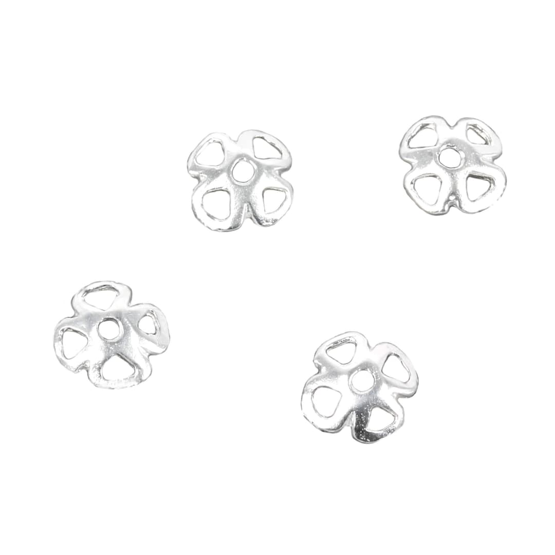 Four-leaf Clover Bead Cap in Sterling Silver 6mm BCM230 - Etsy Canada
