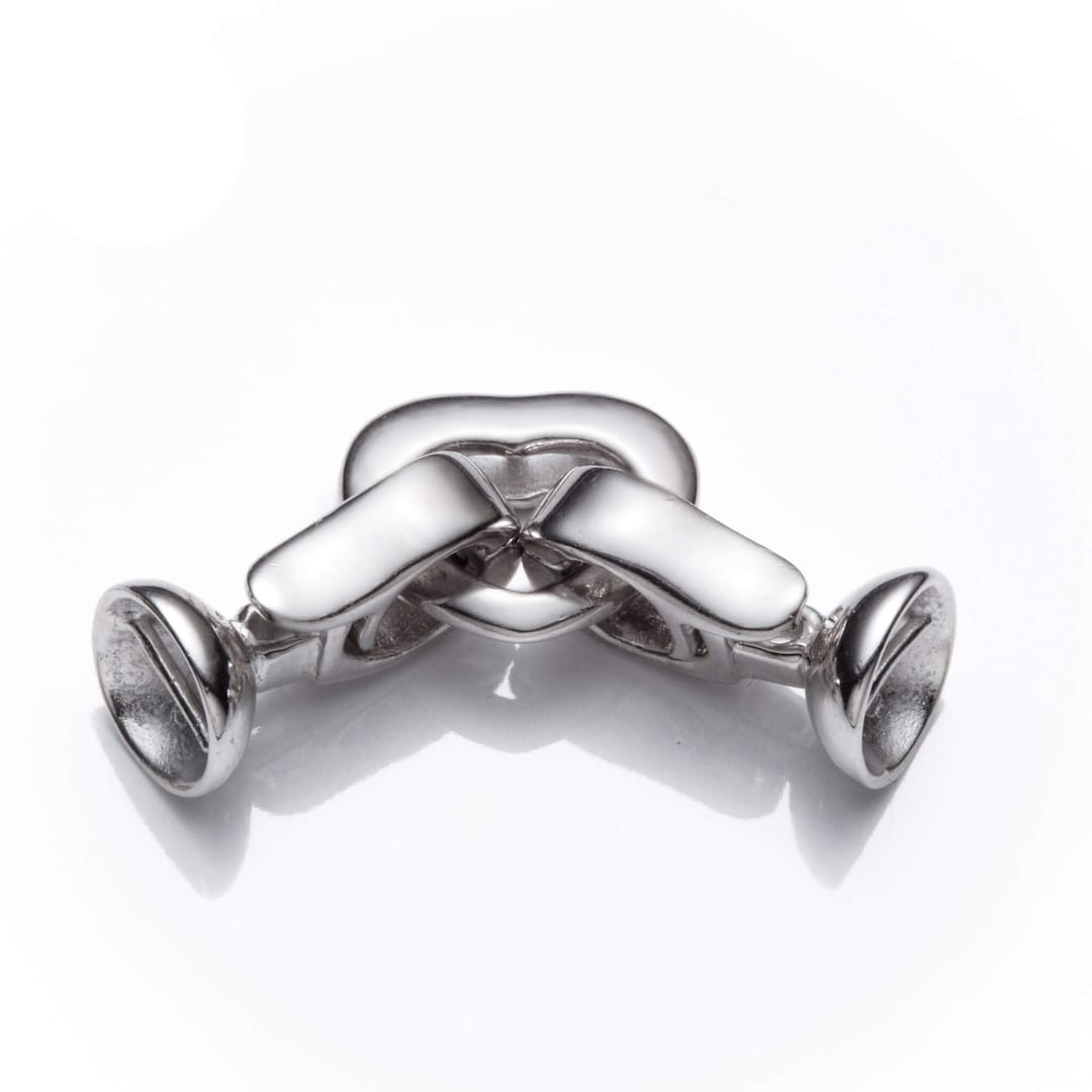 Push Button Clasp in Sterling Silver 14.75x12.92mm | LL001 - Etsy