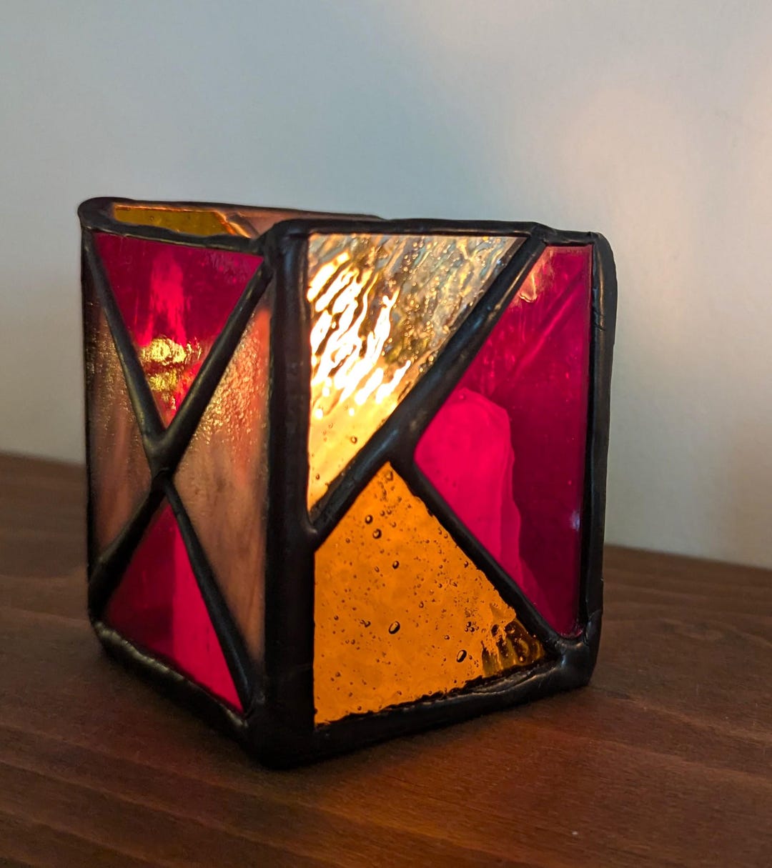 The Jester MINI Stained Glass Candle Box, Candle Holder - Etsy