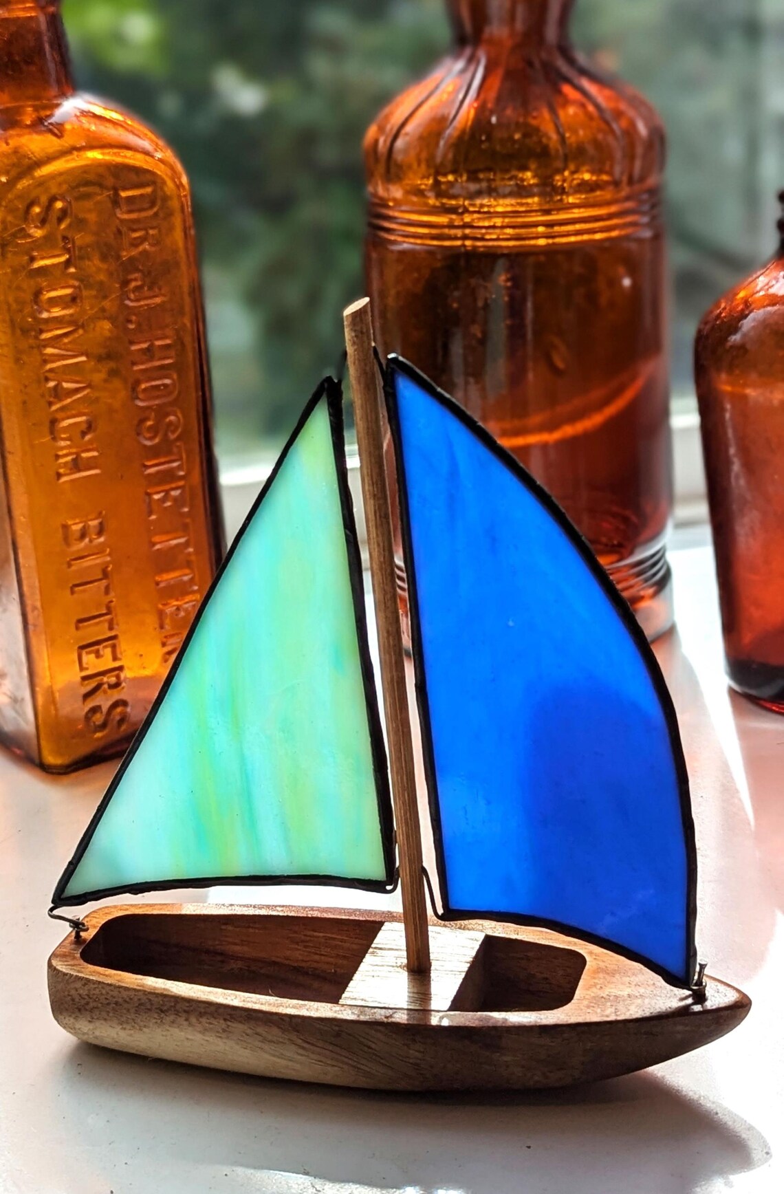 Stained Glass Sail Boat 4 Options - Etsy