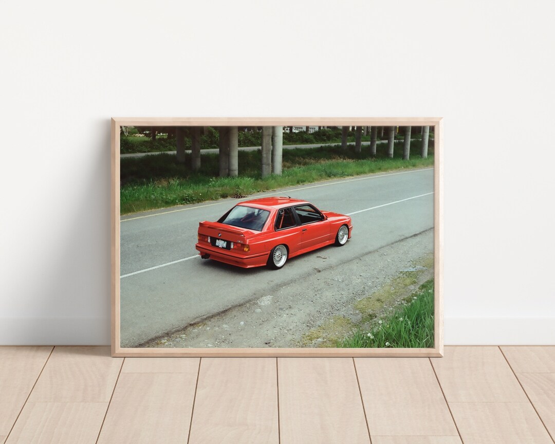 E30 Poster BMW E30 M3 Wall Art Classic Car Print E30 Print Vintage Car ...