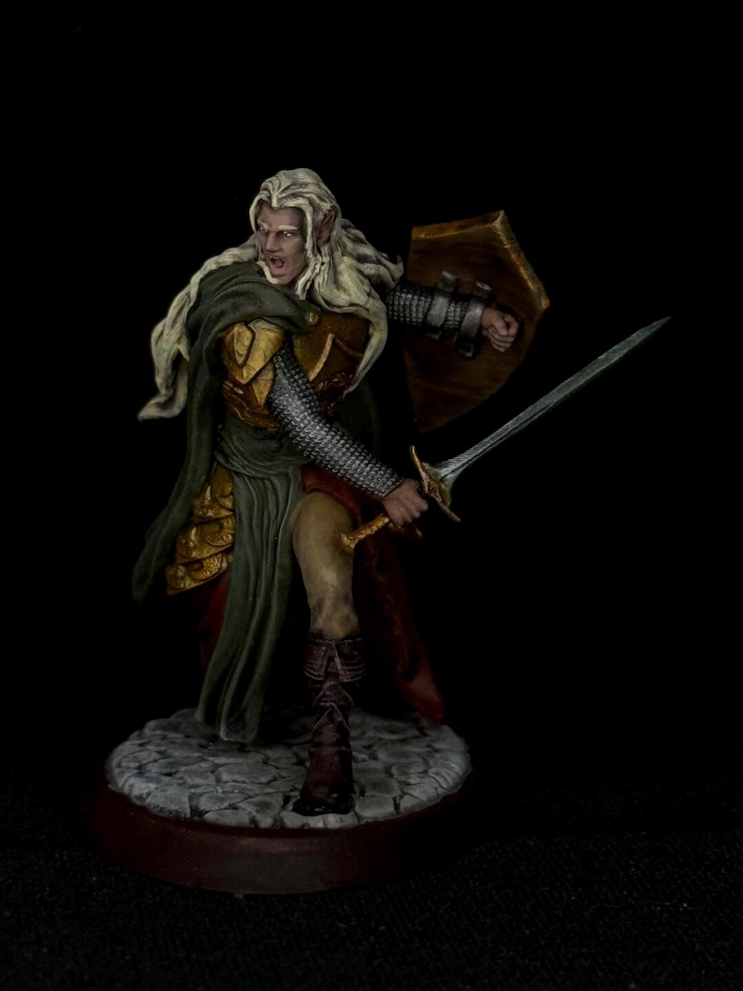 Elven Warrior Hand-painted Miniature, 32mm Resin Figure - Etsy