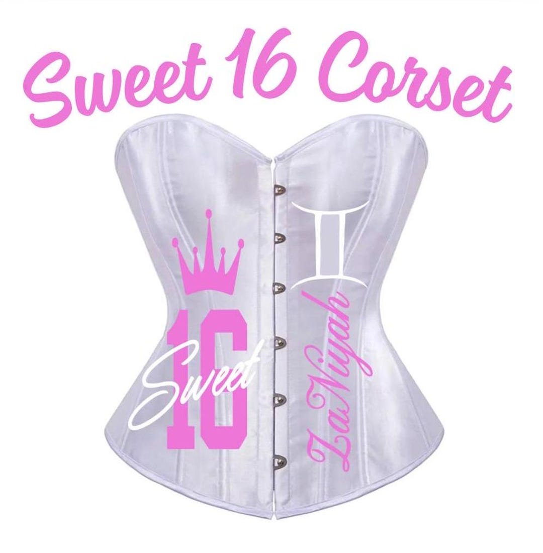 Sweet 16 Corset and Skirt Outfit - Any Age Birthday Corset and Skirt ...