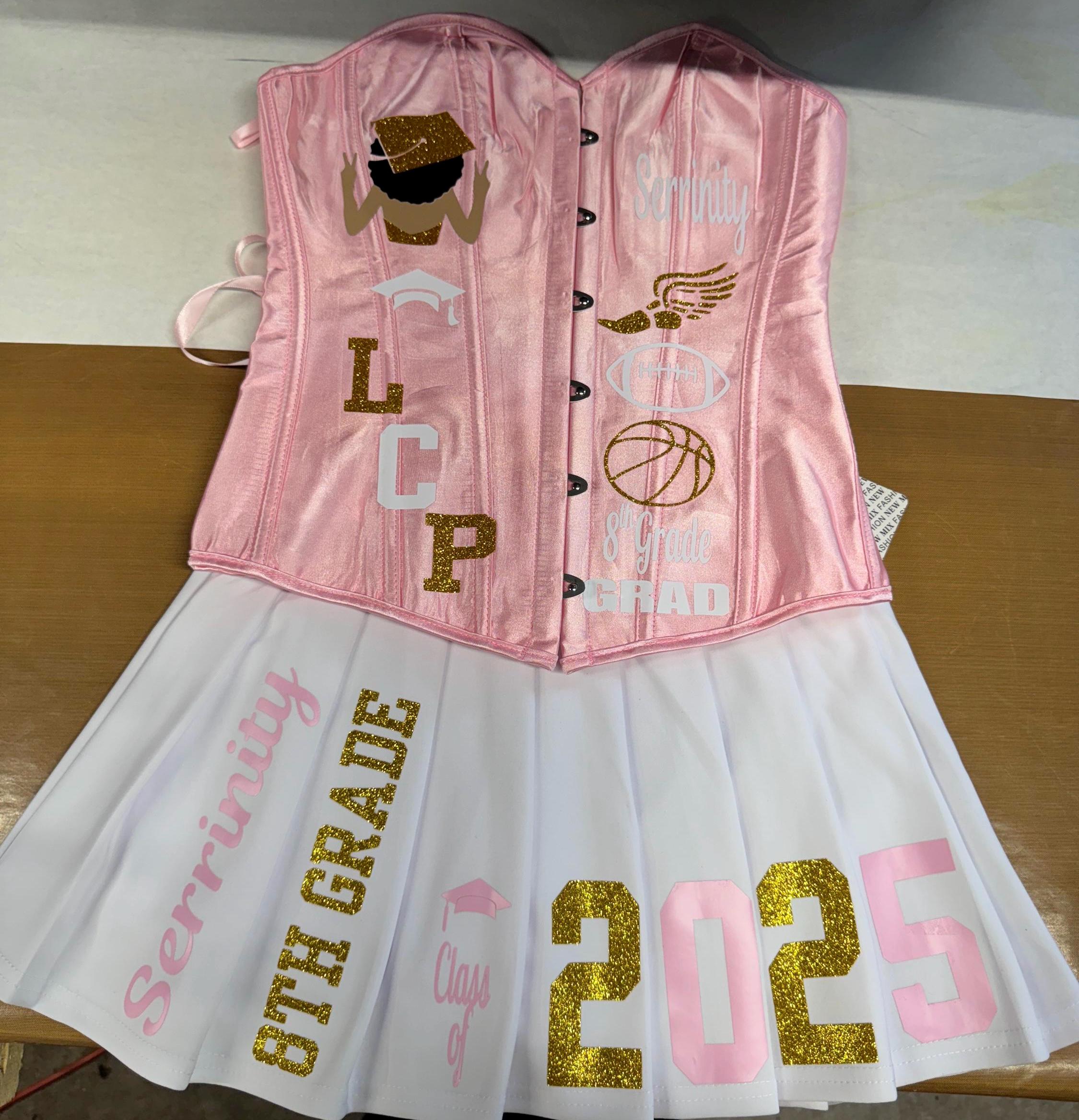 Senior 2026 Corset and Skirt Set Personalized Customized - Etsy