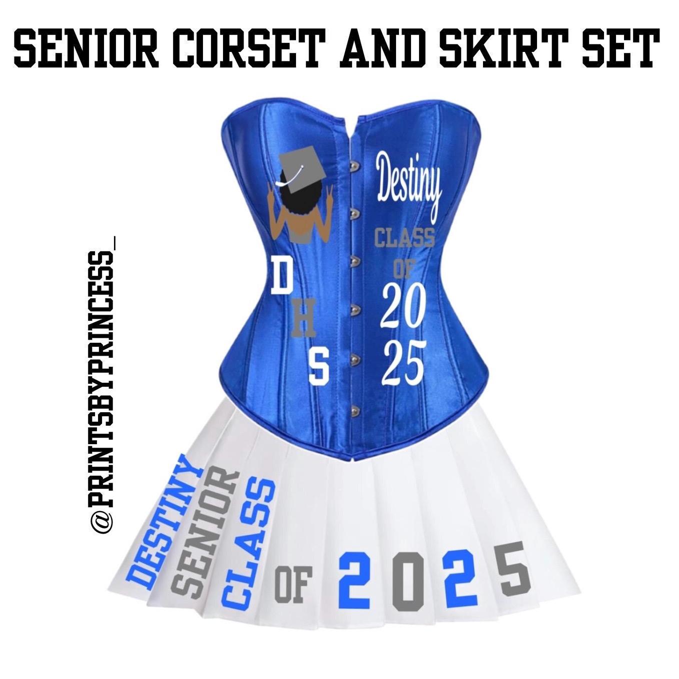 Senior 2026 Corset and Skirt Set Personalized Customized - Etsy