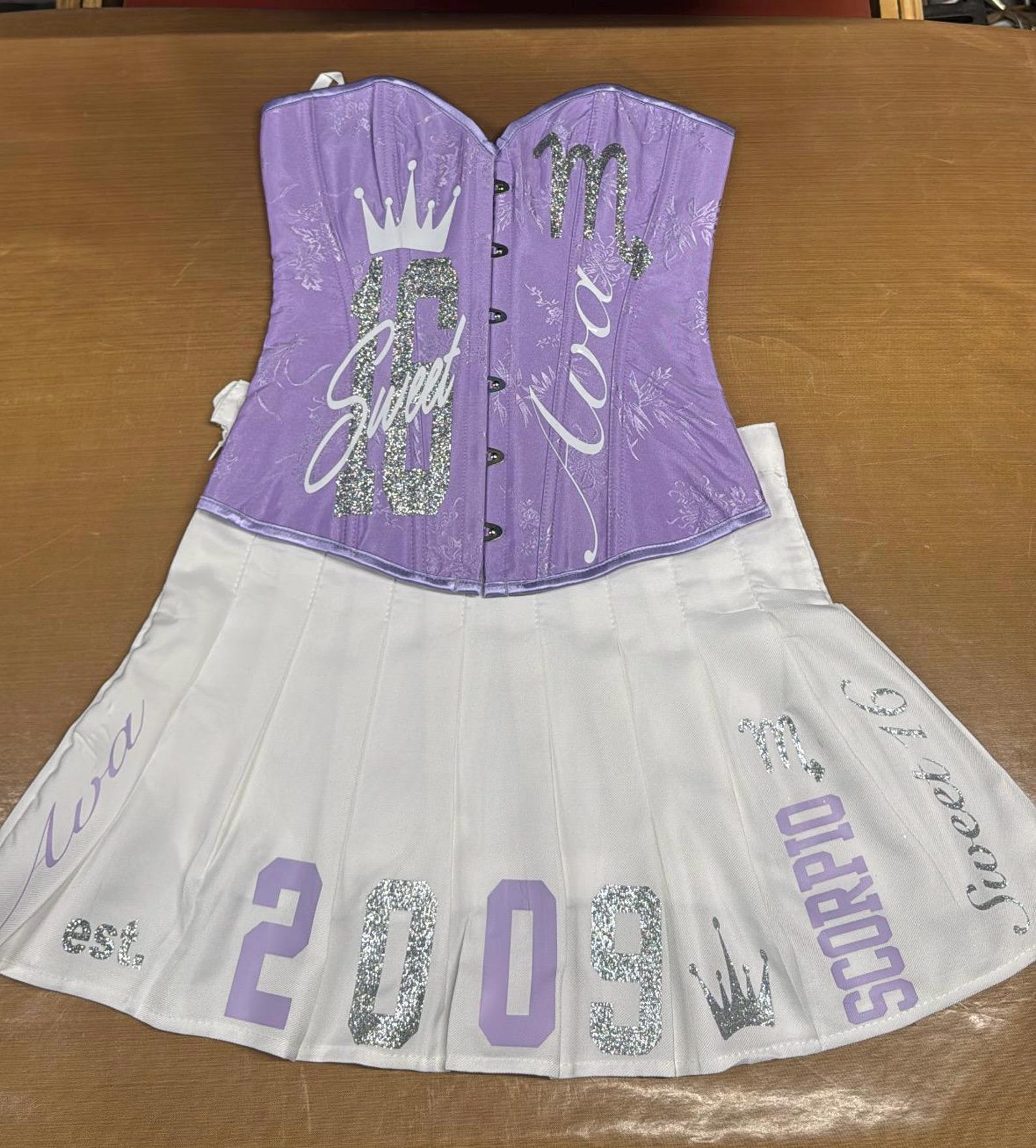 Sweet 16 Corset and Skirt Outfit - Any Age Birthday Corset and Skirt ...