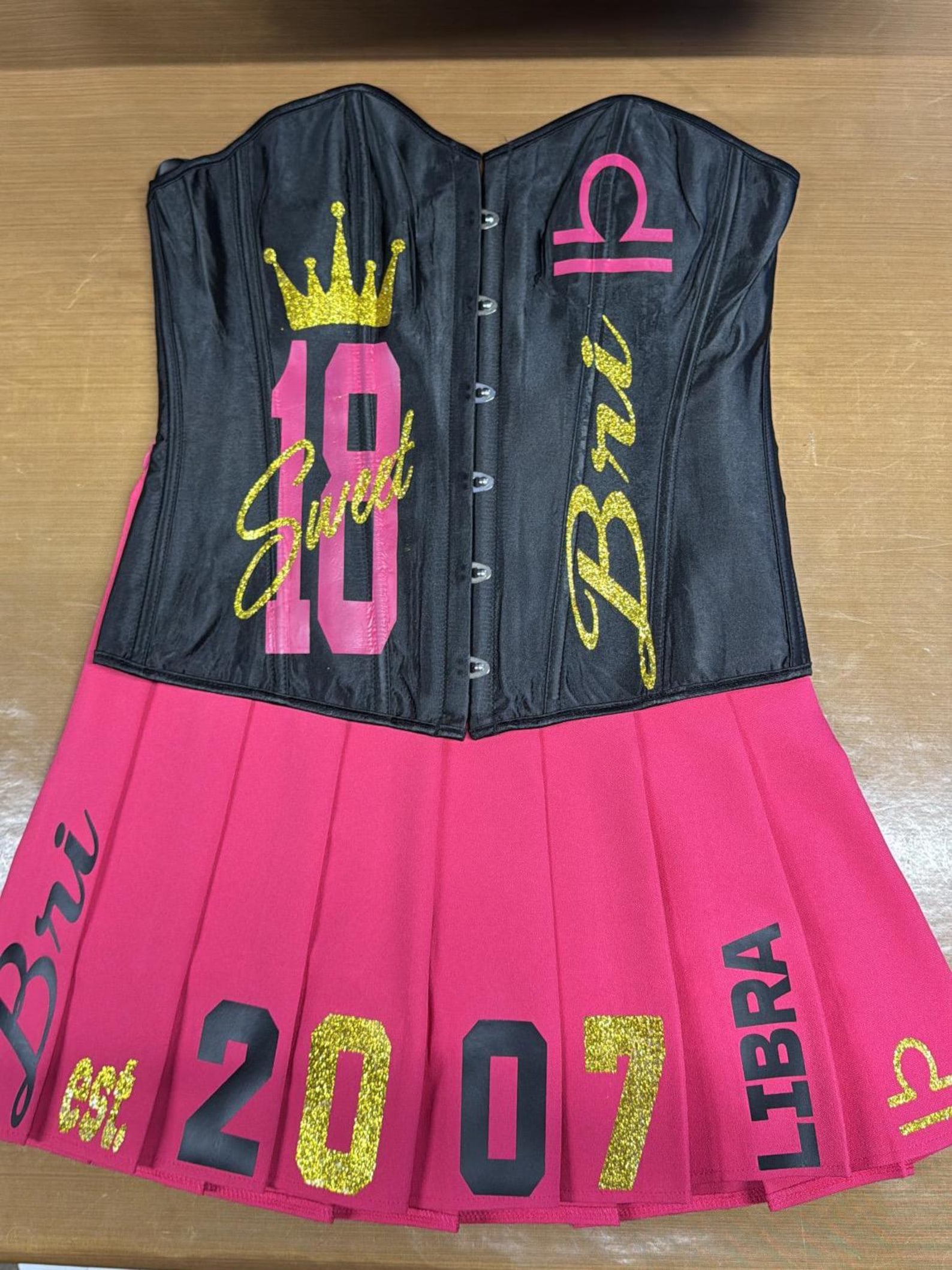 Sweet 16 Corset and Skirt Outfit - Any Age Birthday Corset and Skirt ...