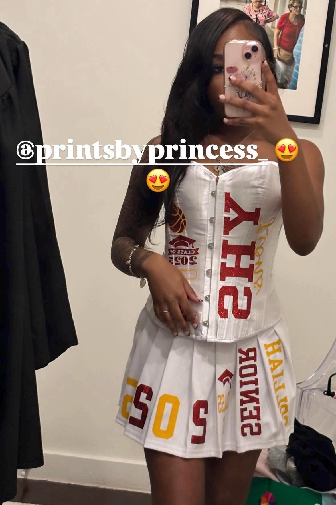 Senior 2026 Corset and Skirt Set Personalized Customized - Etsy