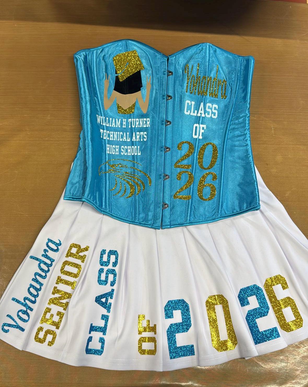 Senior 2026 Corset and Skirt Set Personalized Customized - Etsy