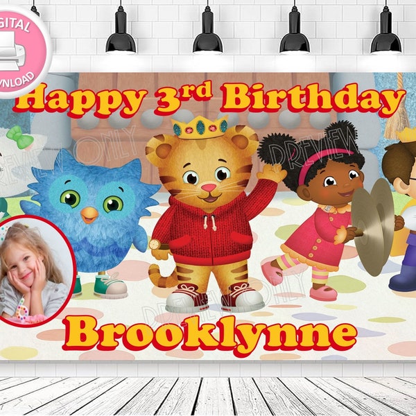 Daniel Tiger Backdrop - Etsy