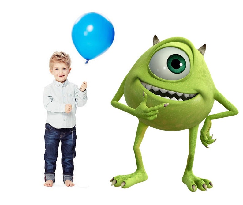 Monsters Inc Mike Birthday Party Cardboard Cutout Life Size - Etsy