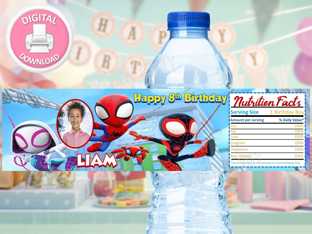 DIY Spidey Amazing Friends With PHOTO Personalized Birthday - Etsy