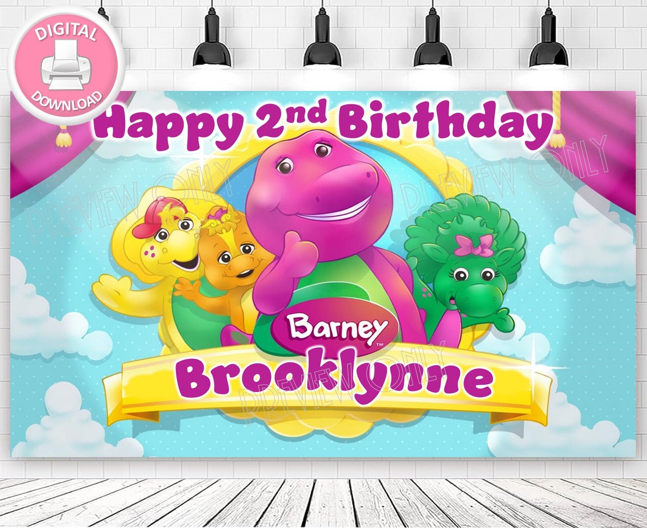 Barney And Friends Birthday Banner