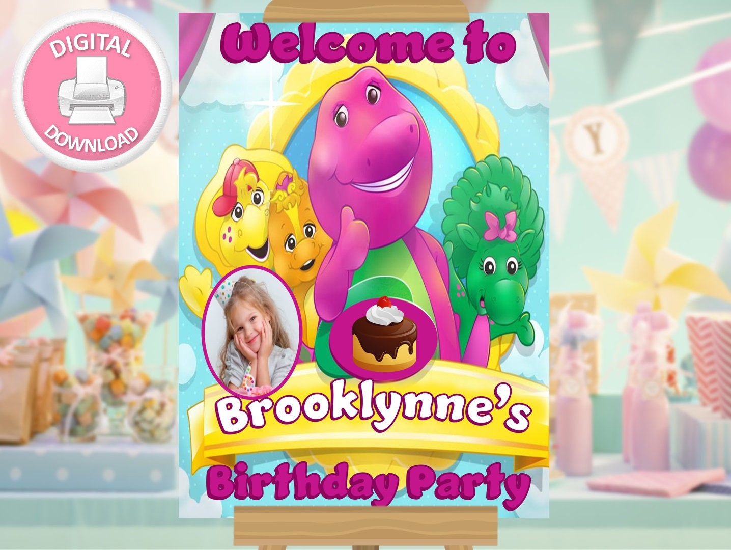 Barney And Friends Birthday Banner