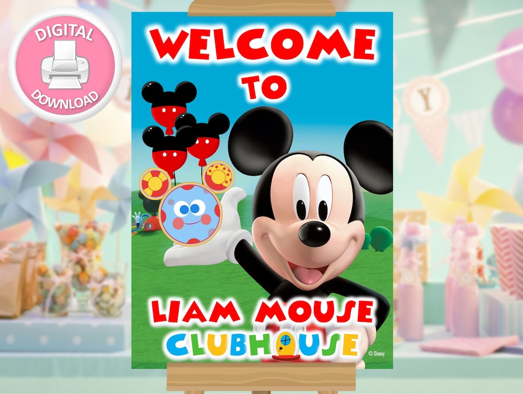DIY Mickey Mouse Clubhouse Personalized Birthday Party - Etsy
