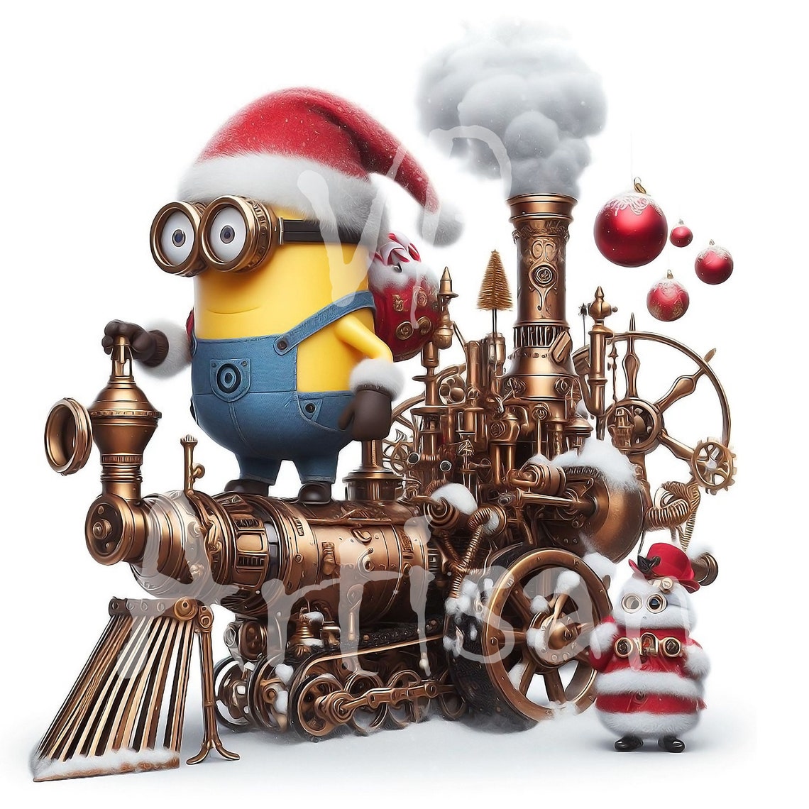 Christmas Minions Steampunk Clipart - 12 High Quality Jpgs - Etsy