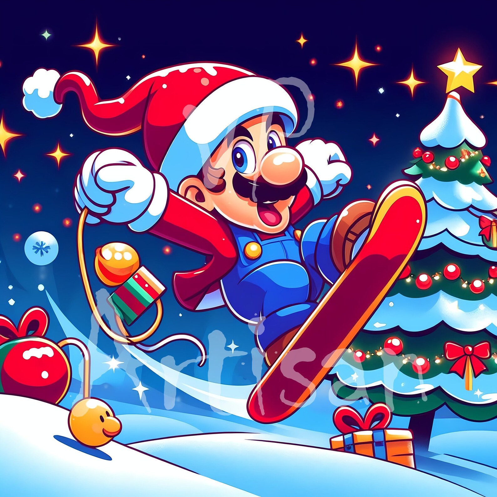 Christmas Super Mario Clipart. Christmas Clipart. Christmas Card Idea ...
